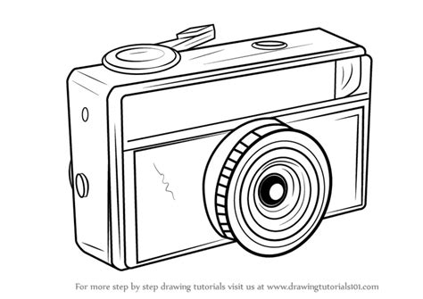 How To Draw A Vintage Camera Everyday Objects Step By Step