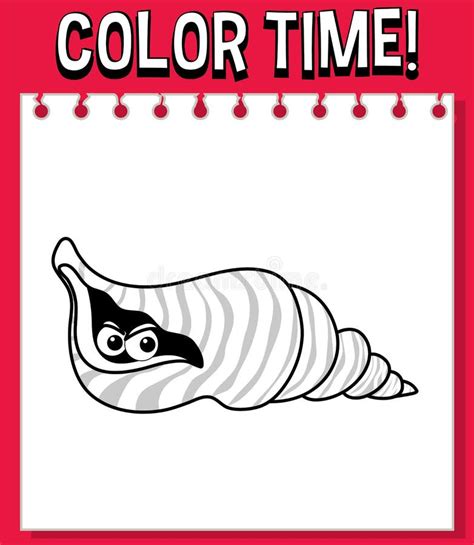 Worksheets Template With Color Time Text And Shell Outline Stock Vector Illustration Of Cute Worksheets Template With Color Time Text And Shell Outline Stock Vector Illustration Of Cute