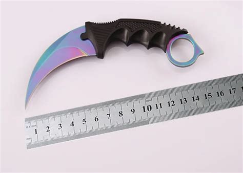 CS GO Counter Strike Black Karambit Knife Neck Knife With Sheath Tiger