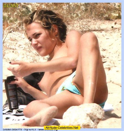 Laura Chiatti Caught Topless On The Beach Paparazzi Shots