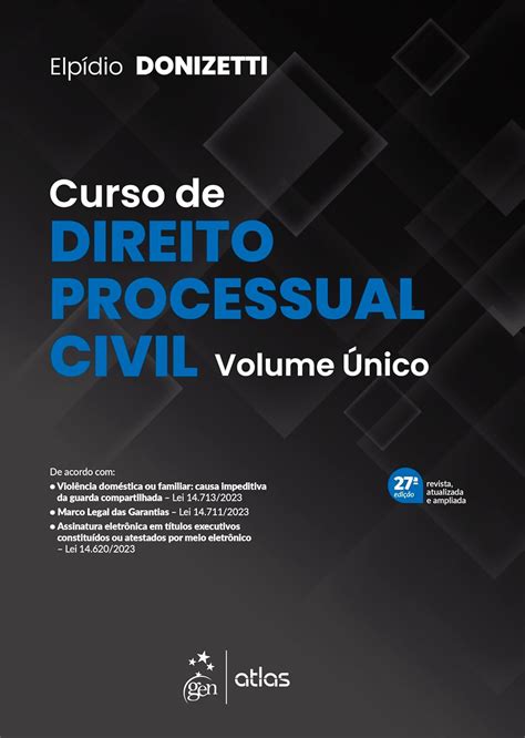 Curso de Direito Processual Civil Volume Único Amazon br