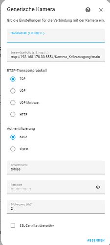 get generic camera running configuration home assistant community