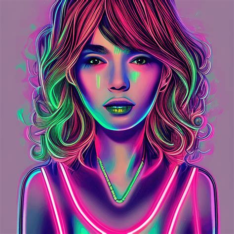 Graphic Neon Girl · Creative Fabrica