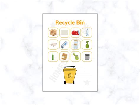 Bin Sorting Activity Printable Poster Rubbish Recycling And Compost