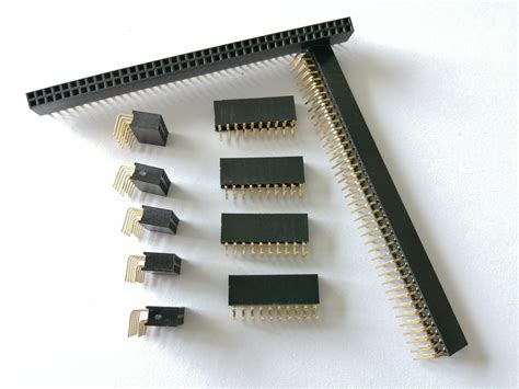 2 54mm Pitch Gold Plated Female Pin Double Row Horizontal Female Header Female Header And Pin