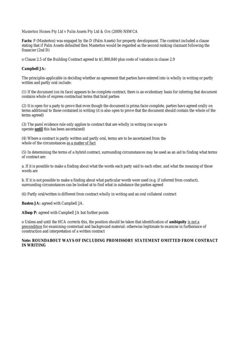 Interpretation Of Contracts Laws3395 Interpretation Of Contract Unsw Thinkswap