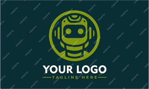 Premium Vector Robot Logo Vector Green Logo With A Robot Logo On It