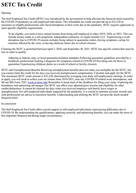 Ppt Setc Tax Credit Origin Powerpoint Presentation Free Download Id 13441941