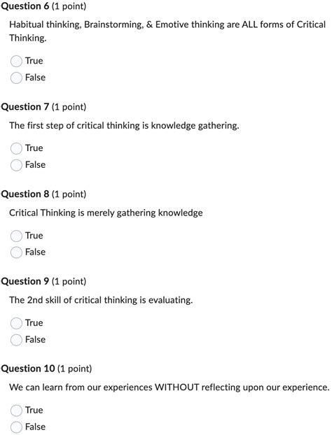 Solved Critical Thinking Is All About Asking The Right