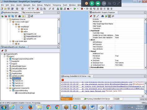oracle application framework different regions layouts in oaf