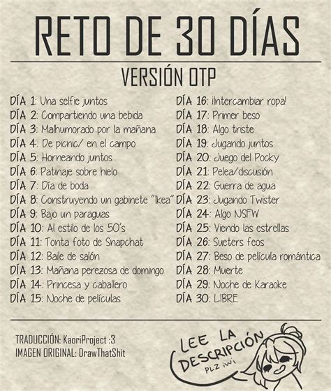 La Pereza Me Consume I Have Decided To Do The Days Otp Challenge