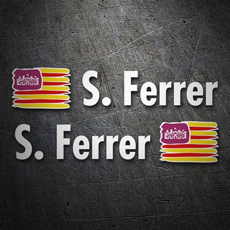 2x Aufkleber Flaggen Balearen Name In Weiß