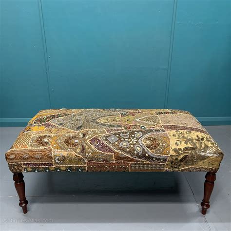 Patchwork Tapestry Ottoman Centre Footstool Antiques Atlas