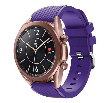 Samsung Galaxy Watch 3 41mm silicone band (paars) - Smartwatchbanden.nl