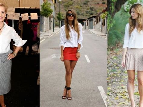 Cómo Combinar Una Blusa Blanca Con Falda Actitudfem