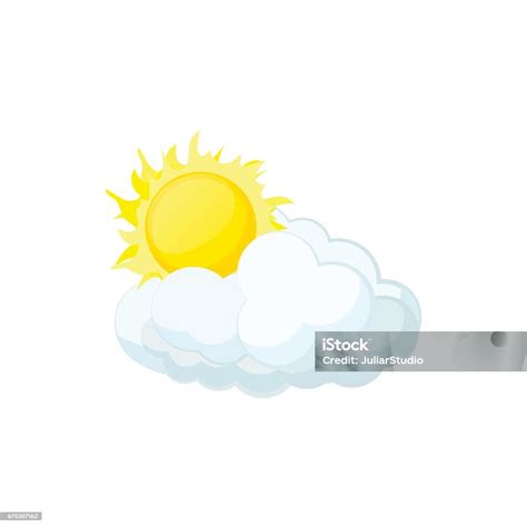 太陽和雲圖示卡通風格向量圖形及更多俄羅斯圖片 俄羅斯 圖標集 圖示 Istock