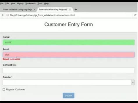 Form Validation Using Angularjs YouTube