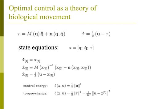 Ppt Optimality In Motor Control Powerpoint Presentation Free
