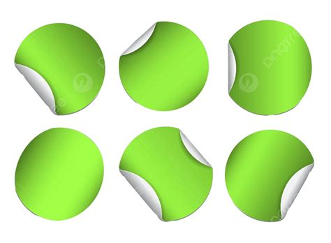 Hình ảnh Bộ Nhãn Dán Quảng Cáo Hình Tròn Màu Xanh Lá Cây Sao Chép