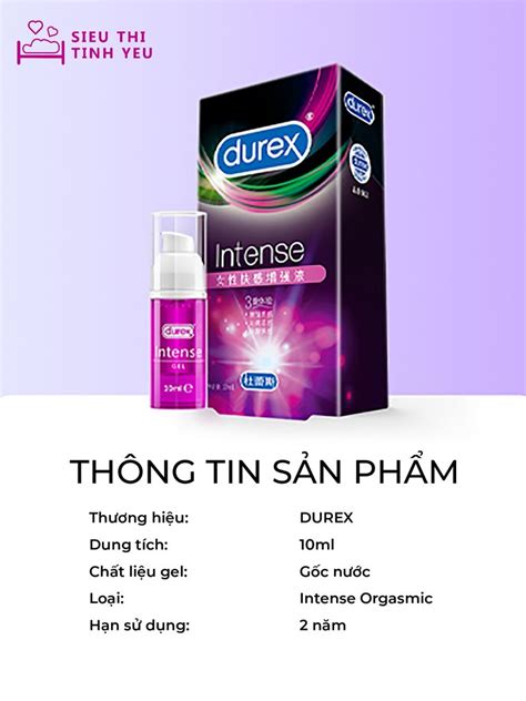 Gel Bôi Trơn Durex Intense Orgasmic Tăng Kích Thích Khoái Cảm Chai 10m
