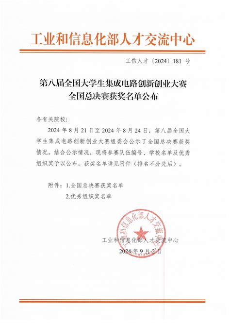 第八届集创赛全国总决赛获奖名单公布 全国大学生集成电路创新创业大赛