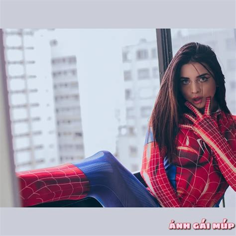 169 Ảnh Gái Xinh Cosplay Người Nhện Sexy Body Rực Lửa