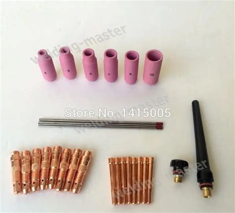 TIG Torch Consumable Welding Spare Parts Ceramic Nozzle Collet Body
