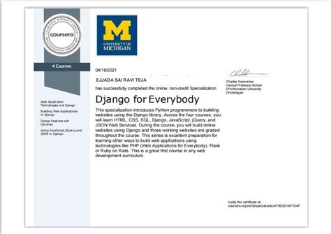 Onlinecourses Coursera Linkedin Django Klcse Sai Ravi Teja Ejjada
