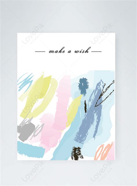 Hand Drawn Doodle Blessing Greeting Card Template Image Picture Free