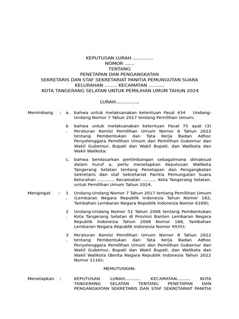 Format Sk Sekretariat Pps Pdf