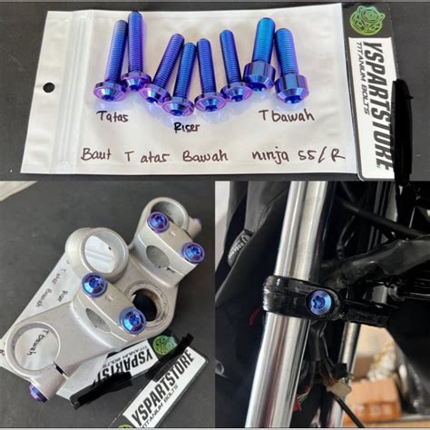 Jual Baut Titanium Untuk T Atas Bawah Ninja R SS RR Shopee Indonesia