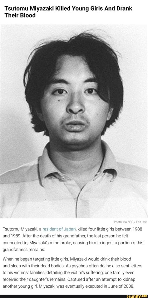 Tsutomu Miyazaki Killed Young Girls And Drank Their Blood Abby Photo