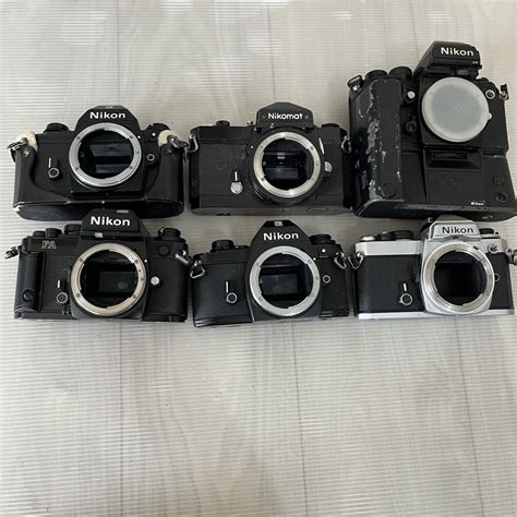 【やや傷や汚れあり】1円~ まとめ売り 中古品 Nikon ニコン Nikomat F3 Fa Em ボディのみフィルムカメラ 計6台 動作