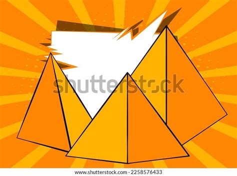 Comic Book Yellow Pyarmid Pop Art Stock Vector Royalty Free 2258576433 Shutterstock
