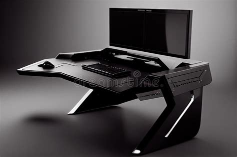 Modern Gaming Desk With Sleek And Minimalist Design Built In Monitor Arm And Ergonomic