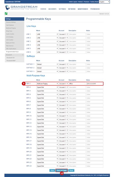 Grandstream Multicast Paging Group Paging
