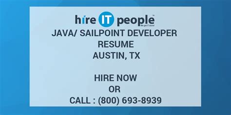 Java Sailpoint Developer Resume Austin Tx Hire It People We Get It Done
