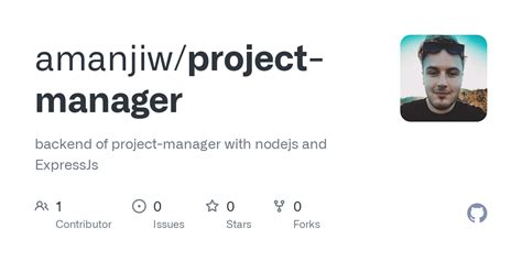 Github Amanjiwproject Manager Backend Of Project Manager With
