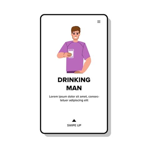 Premium Vector Drinking Man Vector
