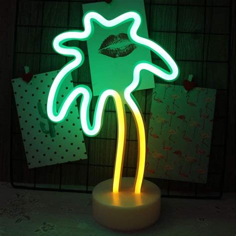 Coconut Palm Tree Neon Signs Led Battery Operated Usb Powered Neon
