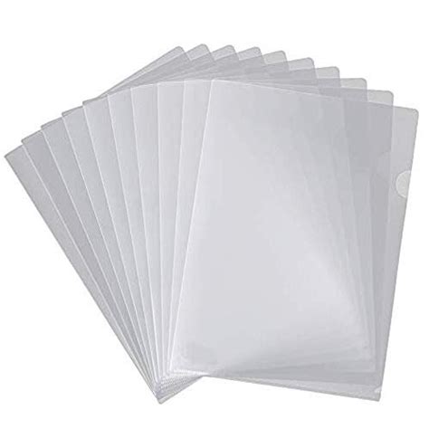 A4 Cut Flush Folders Clear Plastic Wallets Top And Side Open Report