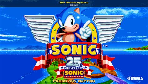 25th Anniversary Menu Mod For Sonic Mania Sm Mods