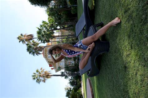 Smoking Hot Melena Maria Rya Posing In An American Swimsuit Outdoors 15