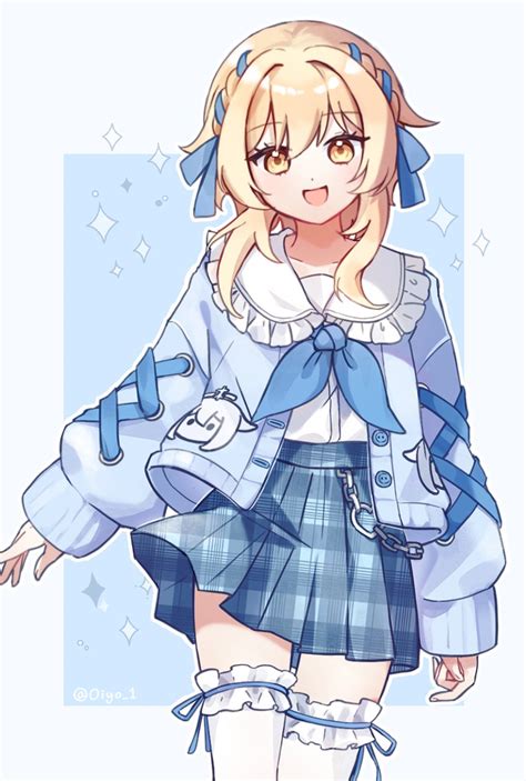 Lumine And Paimon Genshin Impact Drawn By Oiyo 1 Danbooru