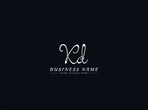 Initials Letter Kd K D Signature Logo Template 15626799 Vector Art At