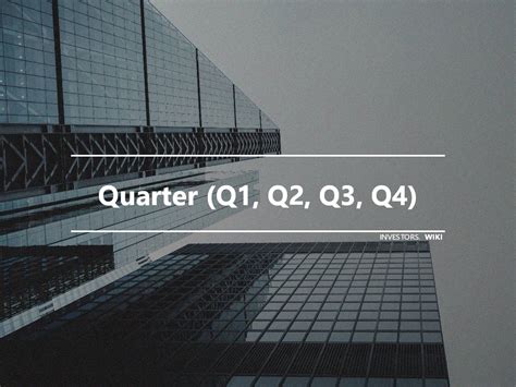 Quarter Q1 Q2 Q3 Q4 Investors Wiki