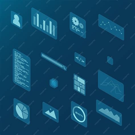 Premium Vector Isometric User Interface Elements Infographic Charts Data Visualization