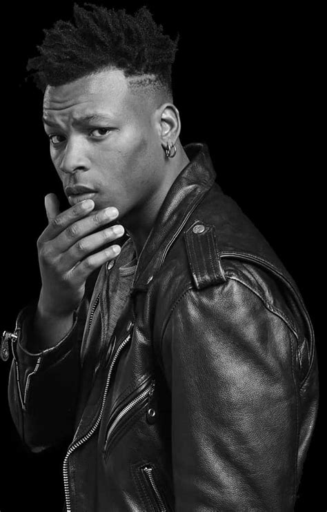 Download Modern Mohawk Hairstyle Man Leather Jacket