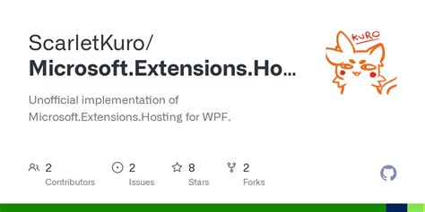 Github Scarletkuro Microsoft Extensions Hosting Wpf Unofficial Implementation Of Microsoft