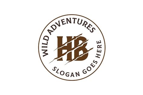 스크래치 효과와 원형 씰 브라운 Hb 편지 템플릿 로고 디자인 갈고리 발톱에 대한 스톡 벡터 아트 및 기타 이미지 갈고리 발톱 갈색 더러운 Istock